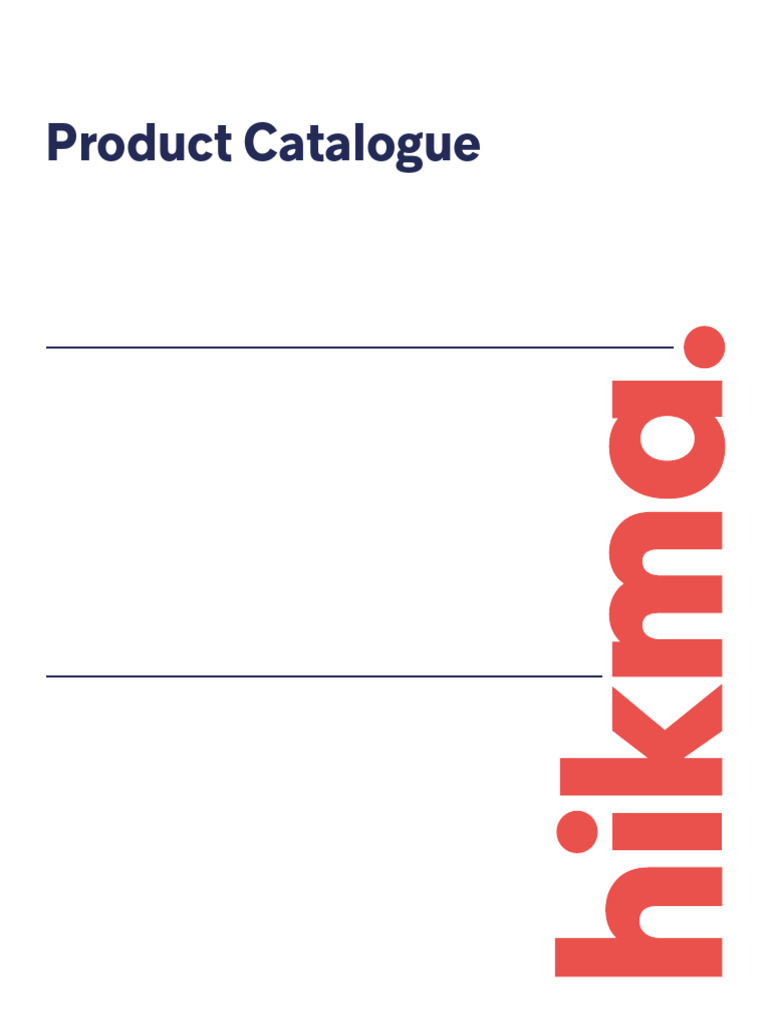 Hikma Canada Product Catalogue | PDF | Credit Card | Receipt