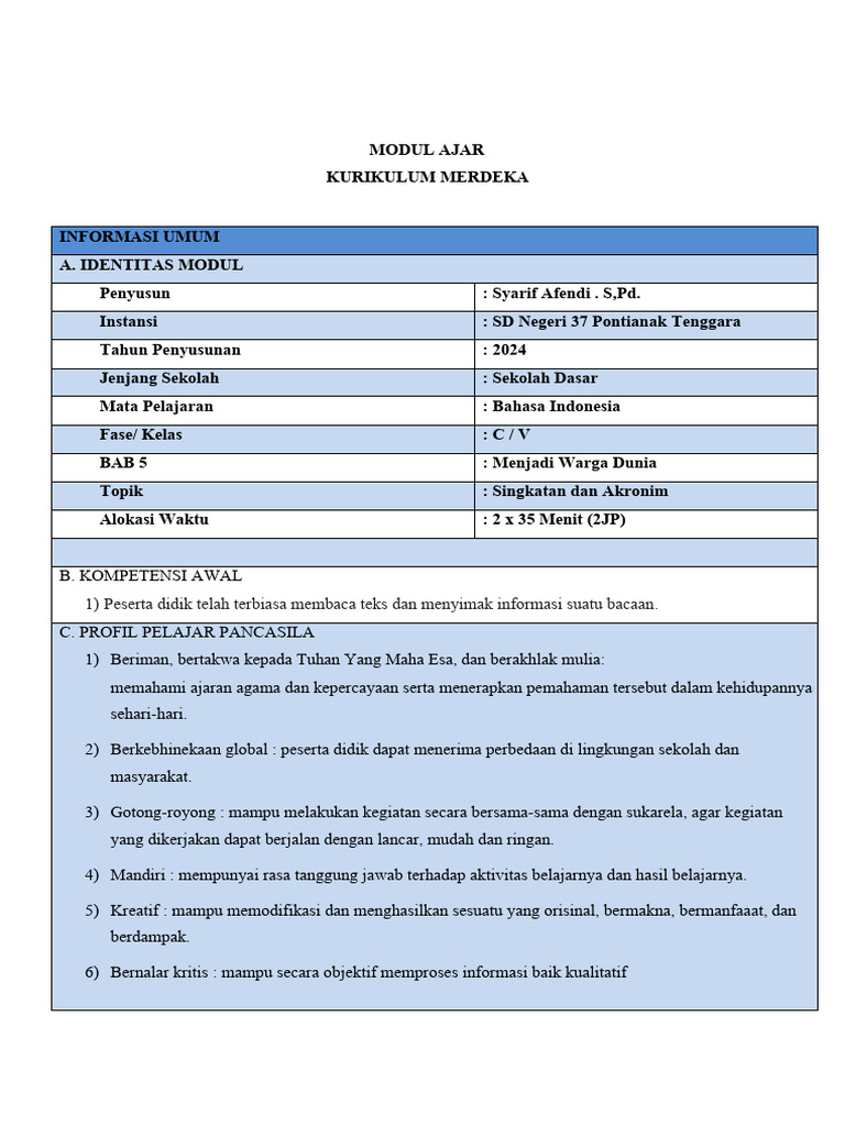 Modul Siklus 2 Fix-1 | PDF