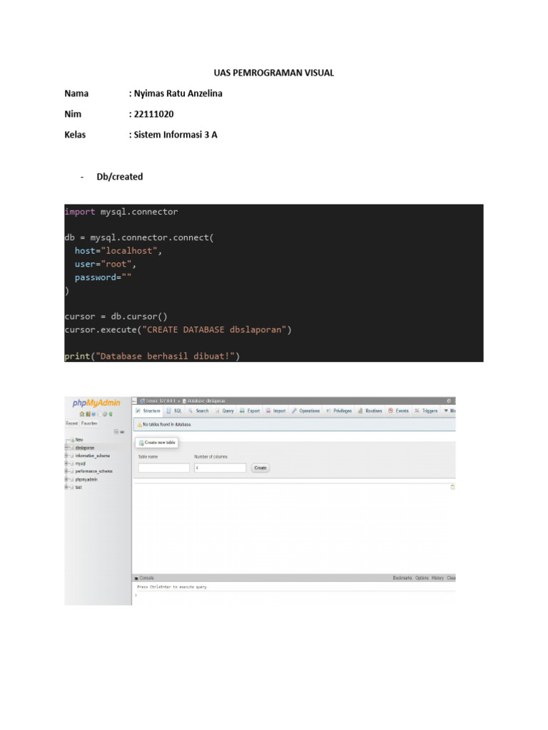 UAS PEMROGRAMAN VISUAL Nyimas | PDF | Application Software | Computer Data