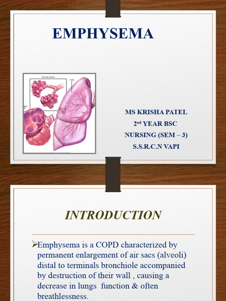 Patholpgic Change in Emphysemia | PDF | Chronic Obstructive Pulmonary ...