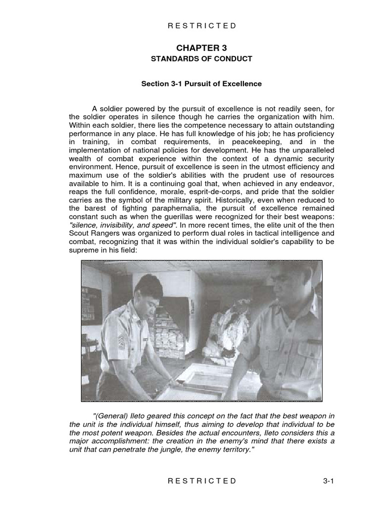 Standards of Conduct of A Soldeir (FC 1-011 ARMY CORE PHILOSOPHY) - 24 ...