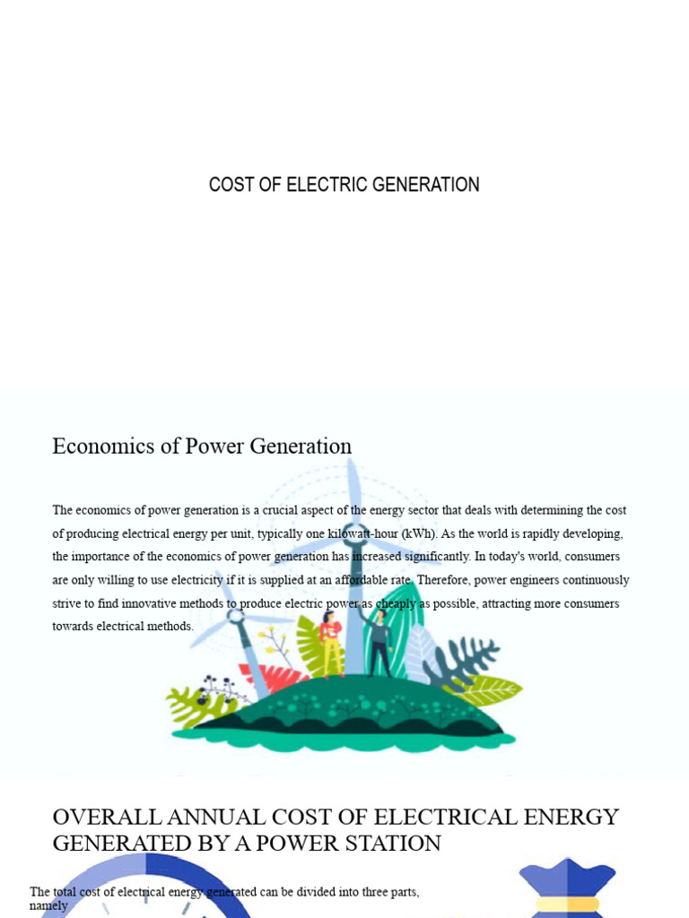 Cost of Power Generation | PDF | Depreciation | Power Station
