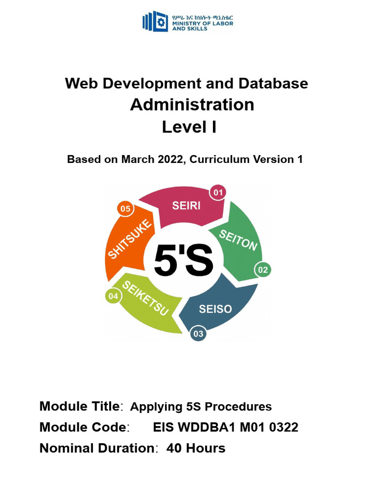 M01-Applying 5S Procedures | PDF | Occupational Safety And Health | Safety