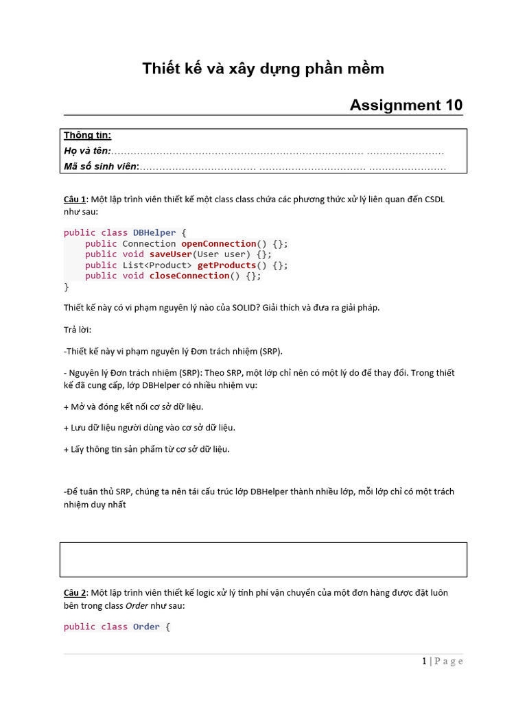 Assignment 10 - Nguyen Ly Thiet Ke | PDF