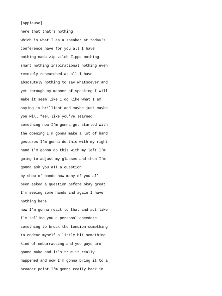 (English (Auto-Generated) ) How To Sound Smart in Your TEDx Talk - Will ...