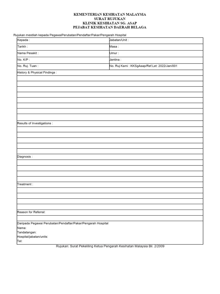 Referrel Letter Formal-blank | PDF