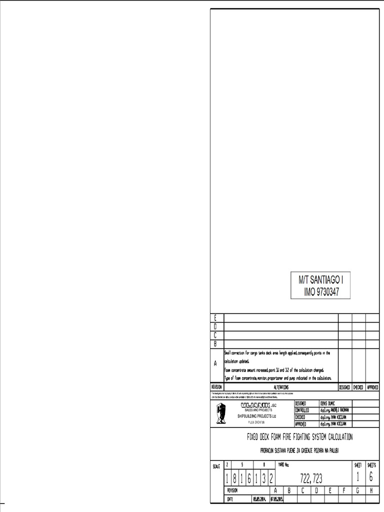 723 - 816132 Fixed Deck Foam Fire Fighting System Calculation | PDF | Foam