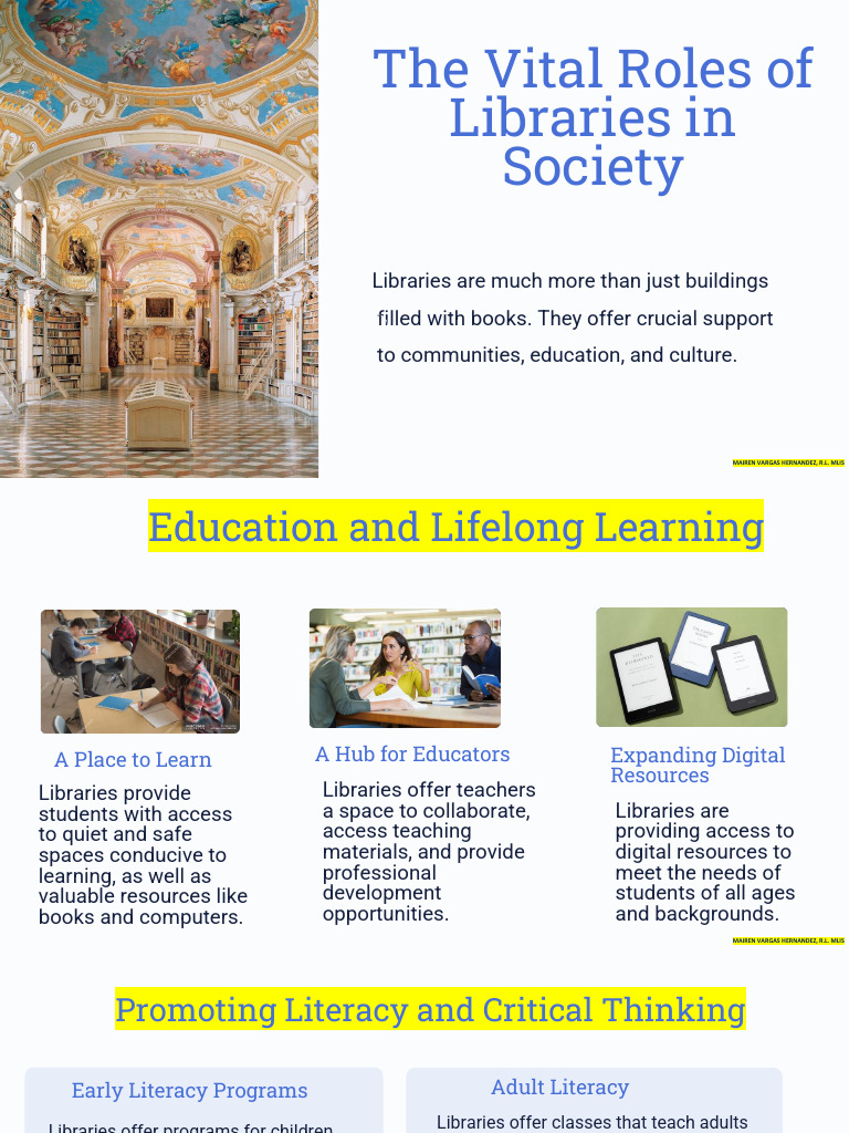 1.library Roles in Society | PDF | Libraries | Literacy