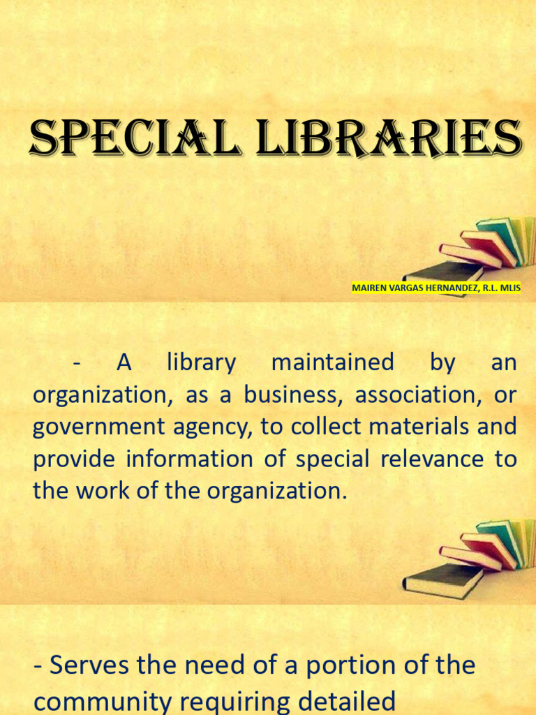 Special Libraries | PDF | Libraries Special Libraries | PDF | Libraries