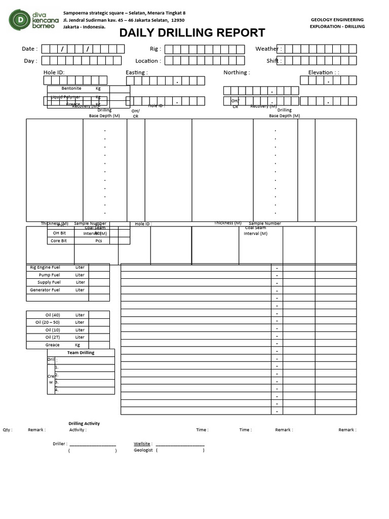 Form DDR | PDF | Oil Well | Petroleum