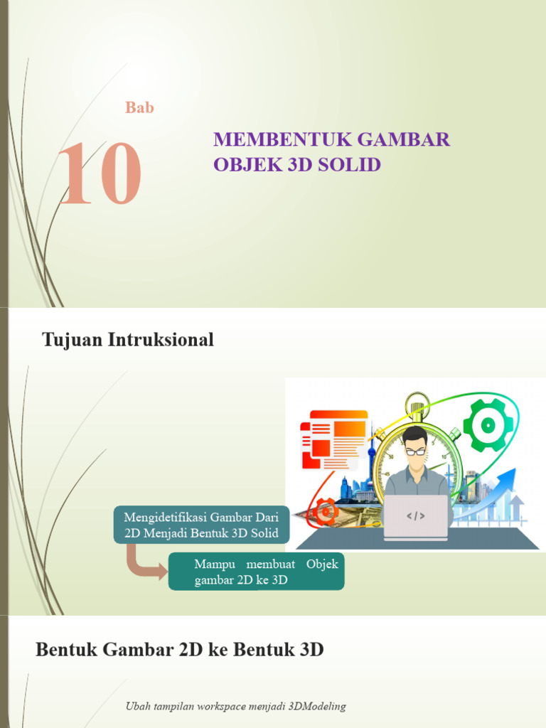 Bab 10 Objek 3D Solid | PDF