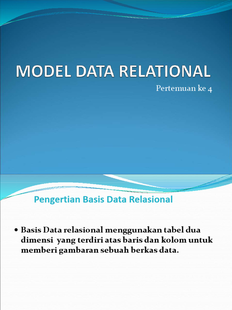 Pengertian dan Contoh Basis Data Relasional | PDF | Komputer