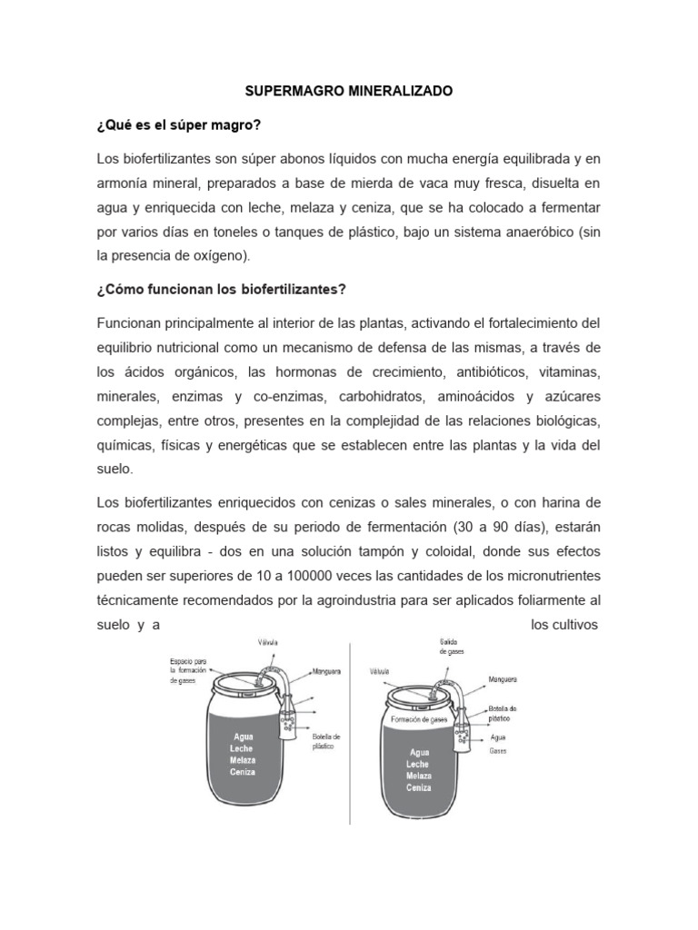 SUPERMAGRO MINERALIZADO | PDF | Fertilizante | Sustancias químicas