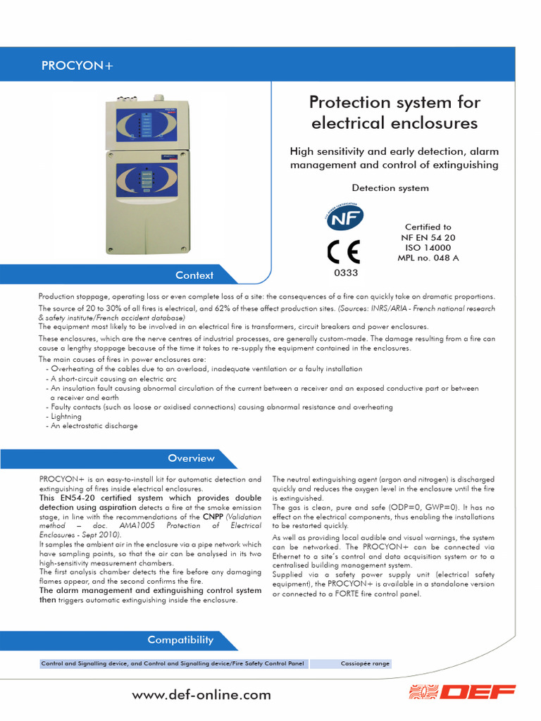 fiche tech procyon+ - presentation_EN | PDF | Electrical Engineering ...