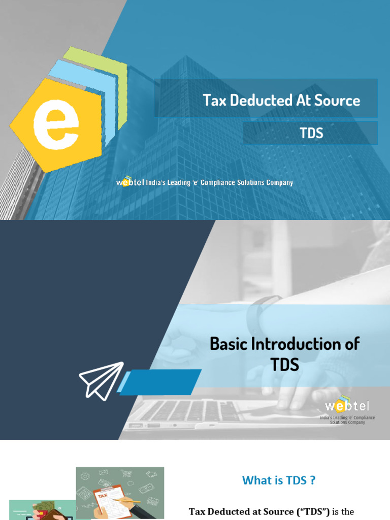 1. Basic Introduction of TDS (1) | PDF | Taxes | Income Tax