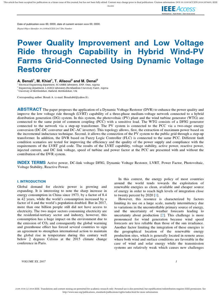 Power Quality Improvement and Low Voltag | PDF | Power Inverter | Photovoltaics