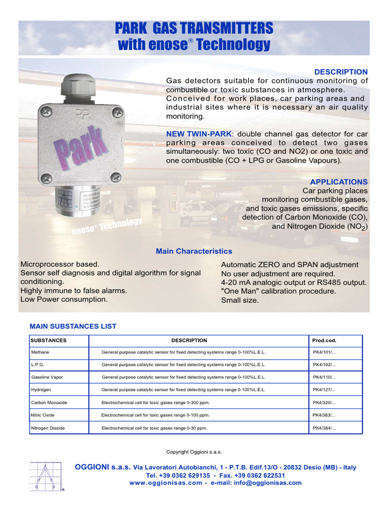 PARK Datasheet UK 2018 | PDF | Materials | Atmosphere