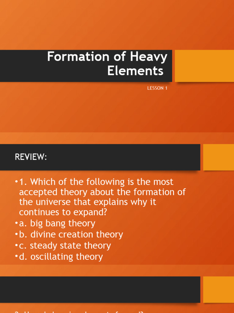 1 Formation of Heavy Elements | PDF | Chemical Elements | Stars