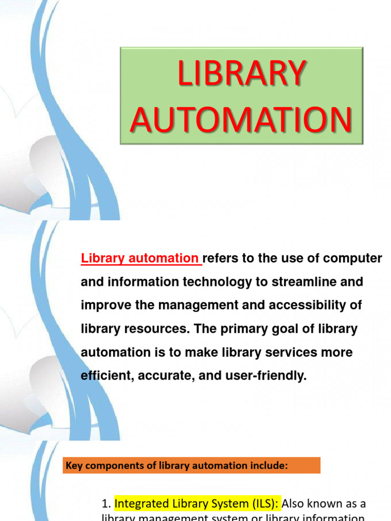 Library Automation | PDF | Libraries | Automation