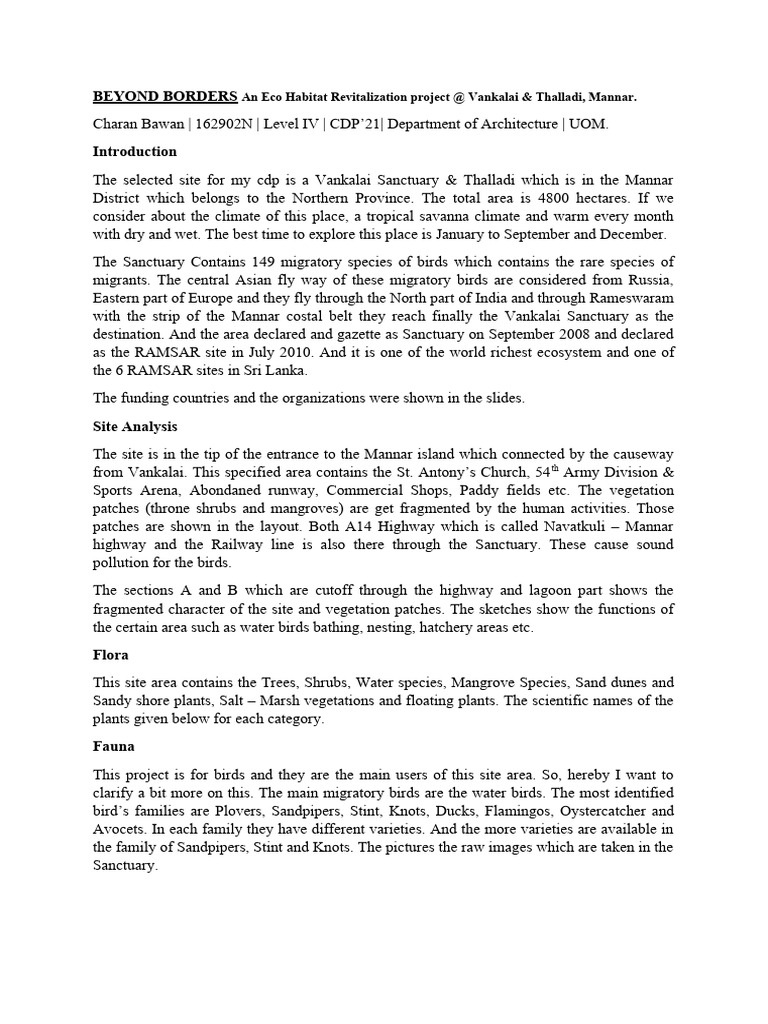 Eco Habitat Revitalization in Vankalai | PDF | Restoration Ecology ...