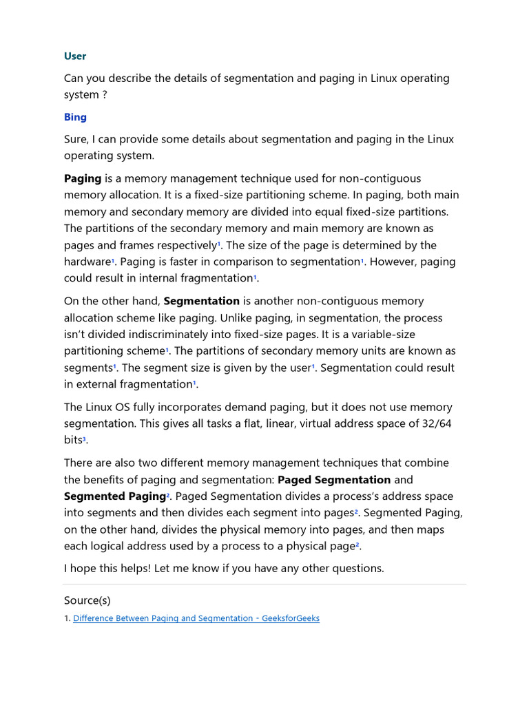 Copilot Segmentation Paging | PDF | Operating System | Linux Copilot Segmentation Paging | PDF | Operating System | Linux
