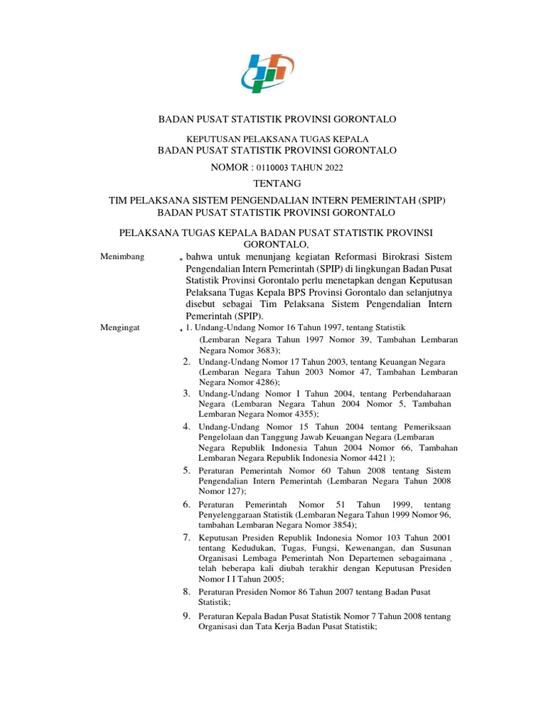 5.2.a. Contoh SK Tim SPIP | PDF