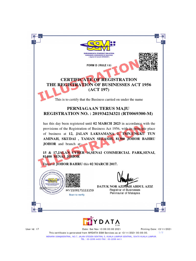 sample_business_certificate_main_en_ctc | PDF | Qr Code | Smartphone