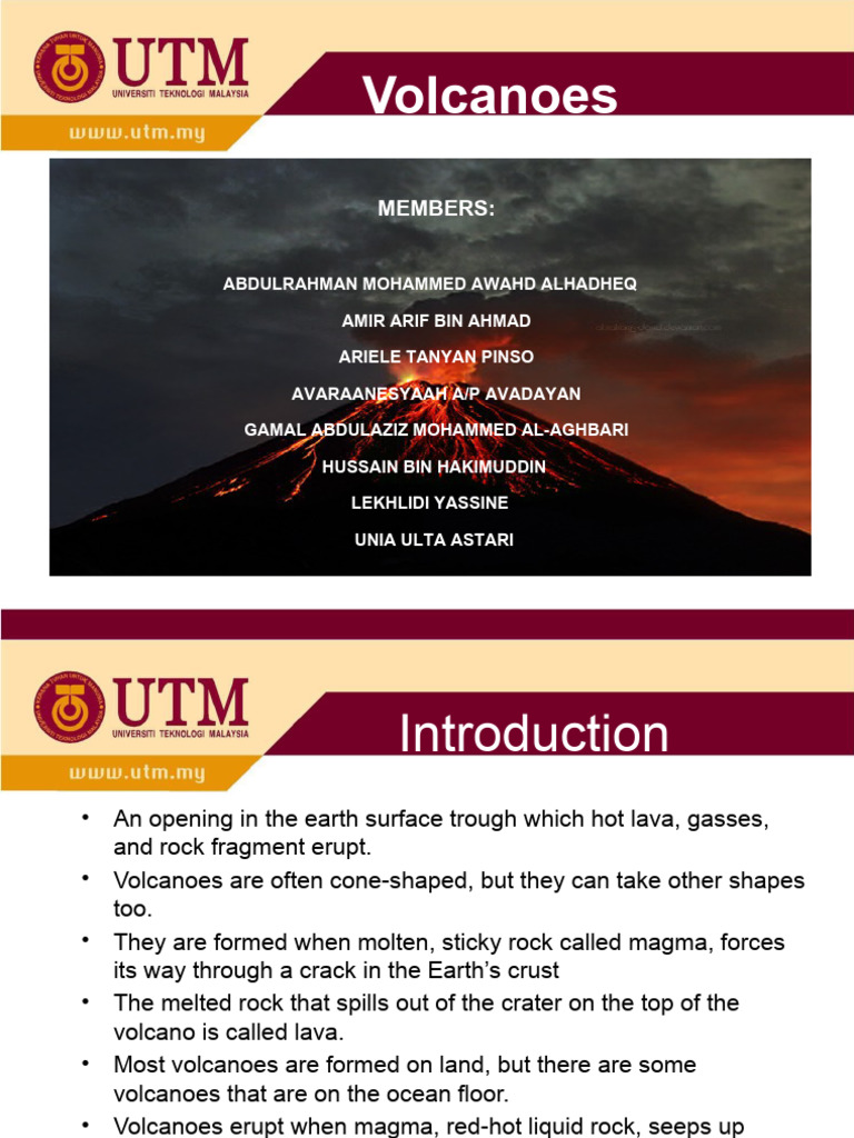 Slides Volcano | PDF | Volcano | Types Of Volcanic Eruptions