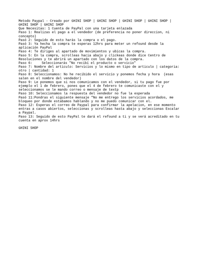 Metodo Paypal | PDF | Finanzas y dinero