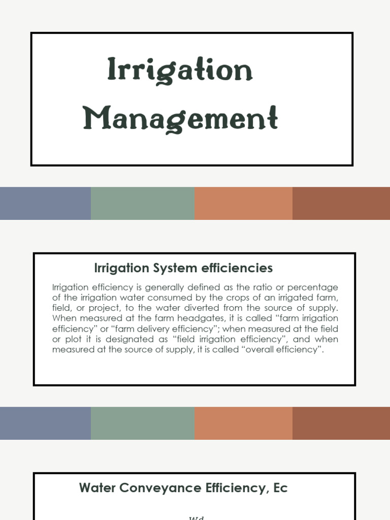 Irrigation Efficiencies | PDF | Irrigation | Water Irrigation Efficiencies | PDF | Irrigation | Water