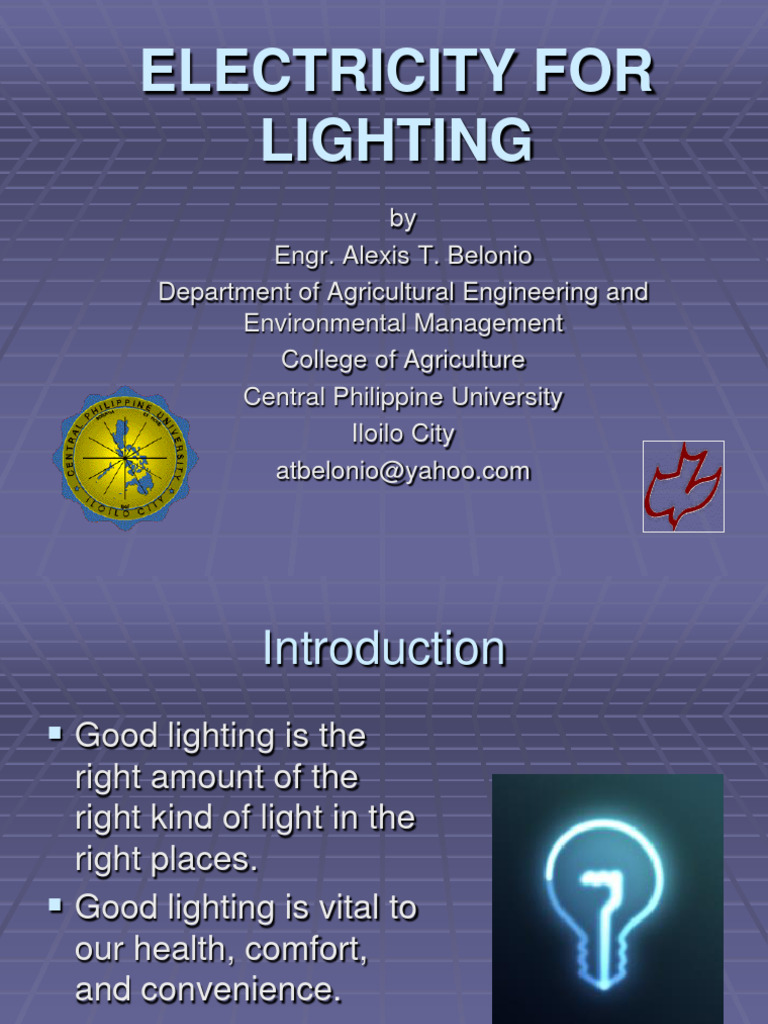 Chapter 05 Electricity For Lighting | PDF | Incandescent Light Bulb ...