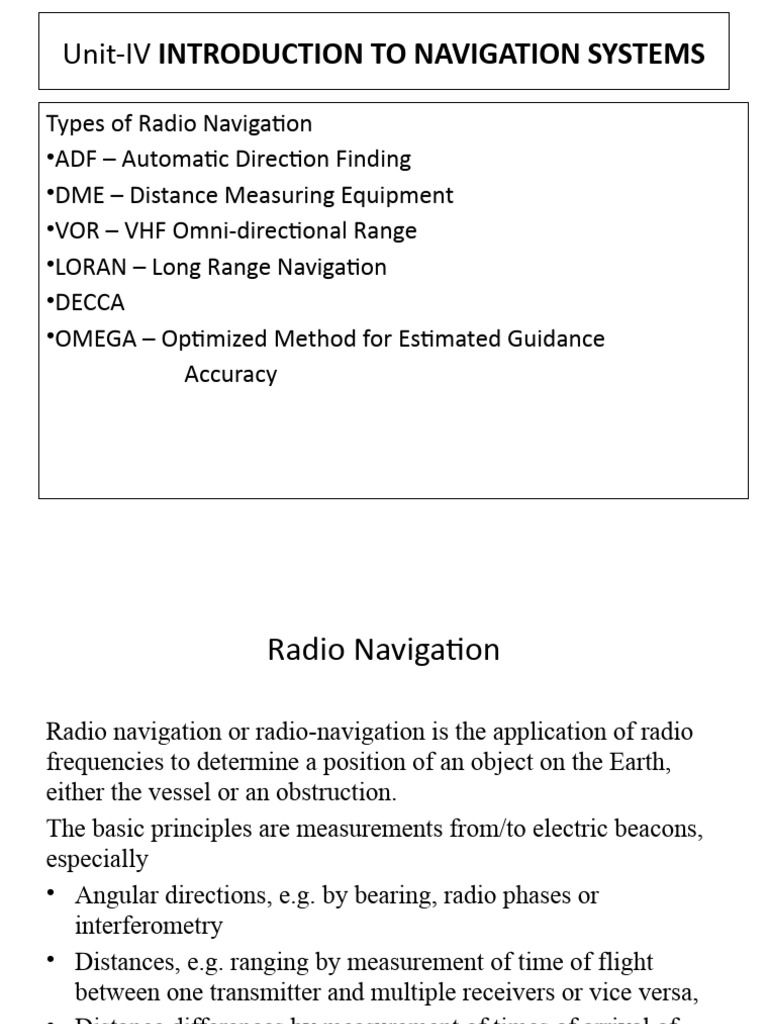 Avionics Unit IV | Download Free PDF | Navigation | Electronics