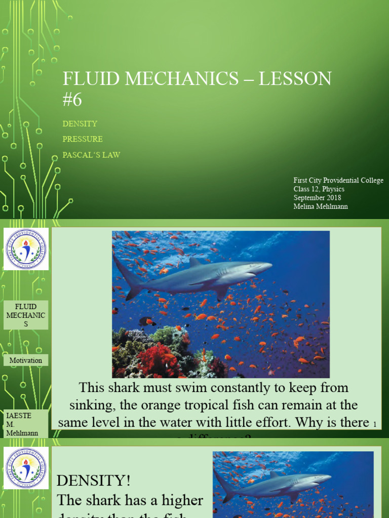 Fluid Mechanics Lesson 6 | PDF | Pressure | Liquids Fluid Mechanics Lesson 6 | PDF | Pressure | Liquids