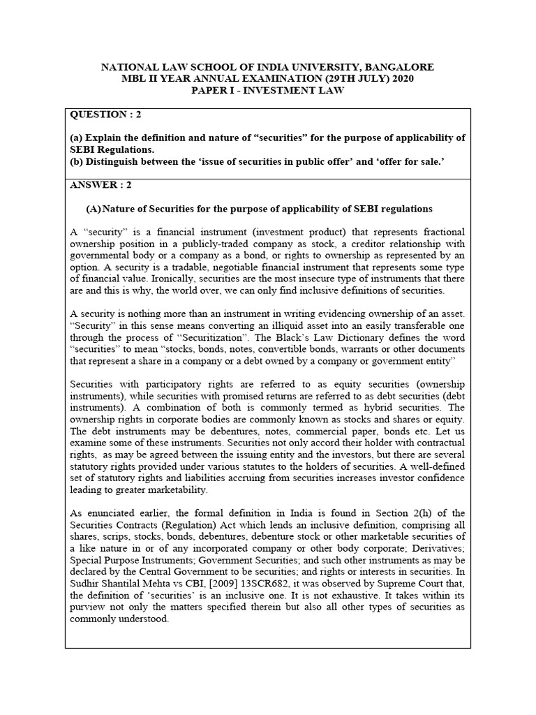 Understanding Securities and IPO vs OFS | PDF | Securities (Finance ...