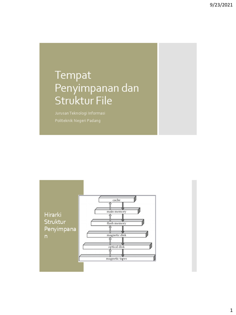 Tempat Penyimpanan Dan Struktur File | PDF | Komputer