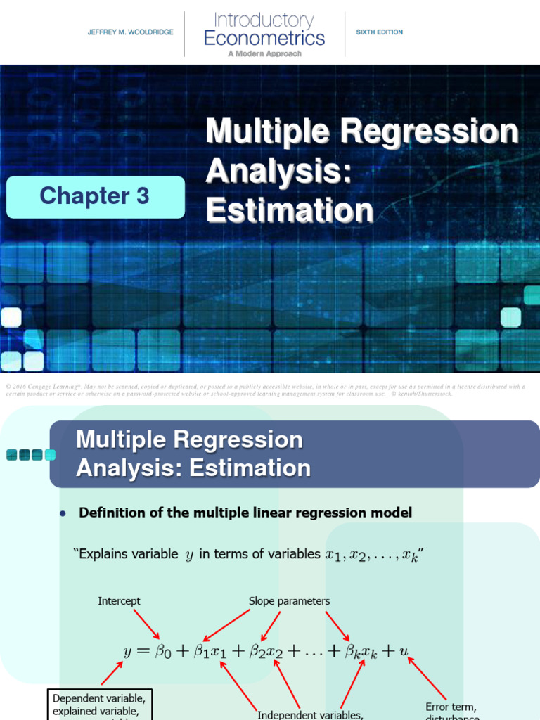 CH - 03 - Multiple Regression Analysis Estimation | Download Free PDF | Linear Regression ...