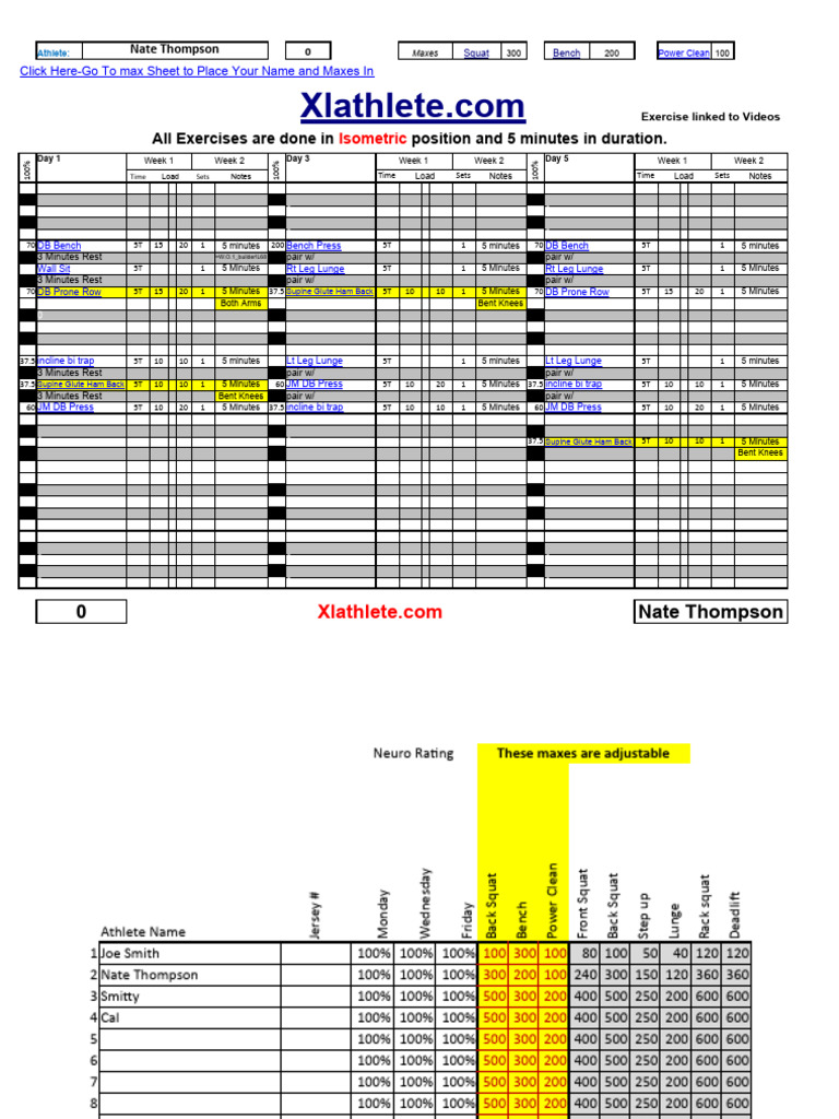 GPP Block 1 Aerobic Training Isometric | PDF | Strength Training ...