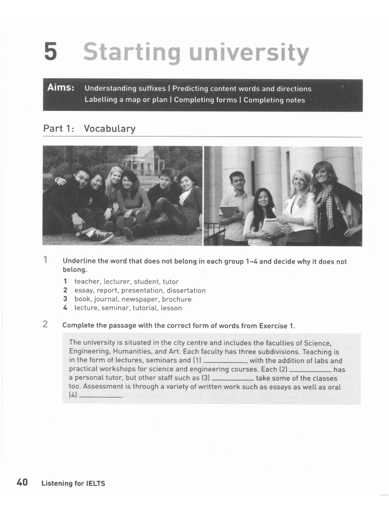 Collins - Listening - University, Job Unit 5,10 | PDF