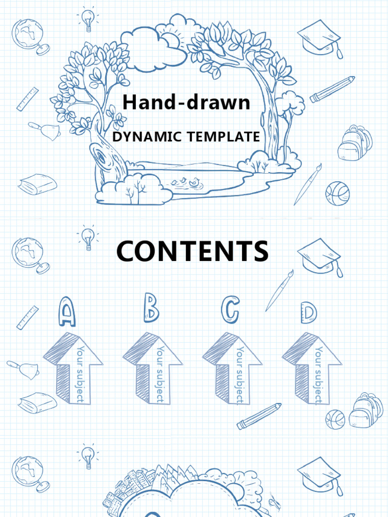 Hand Drawn Big Tree PowerPoint Templates | PDF | Language Arts & Discipline