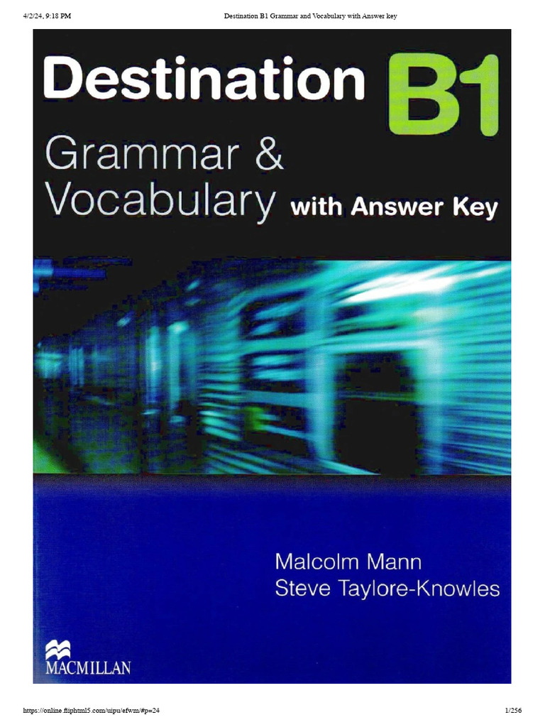 Destination B1 Grammar and Vocabulary With Answer Key | PDF