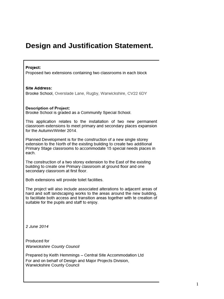 Design and Justification Statement.: Project | Download Free PDF ...