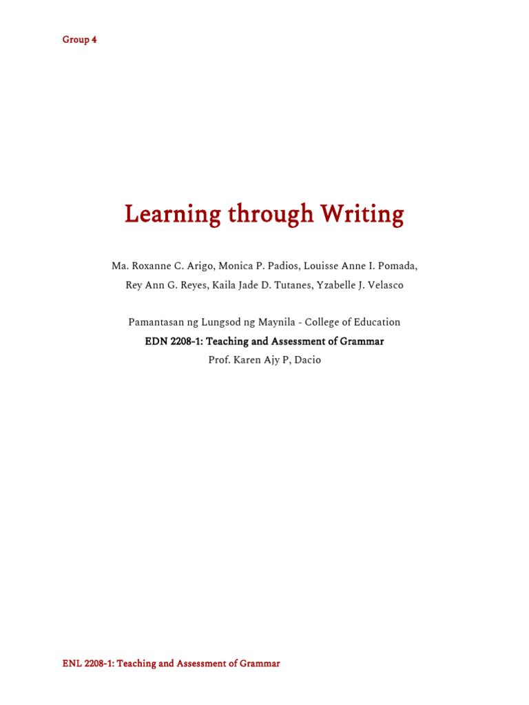 g3 Enl 2208 1 Handout | PDF | Thought | Reading Comprehension