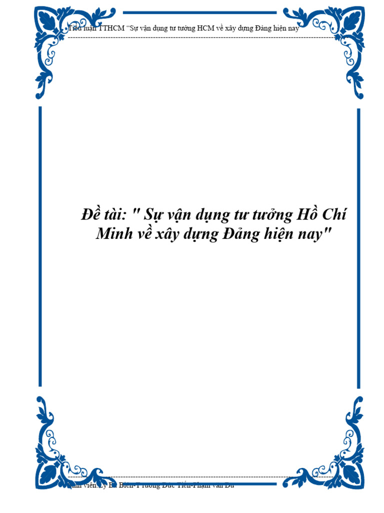 (123doc) - Su-Van-Dung-Tu-Tuong-Ho-Chi-Minh-Ve-Xay-Dung-Dang-Hien-Nay | PDF