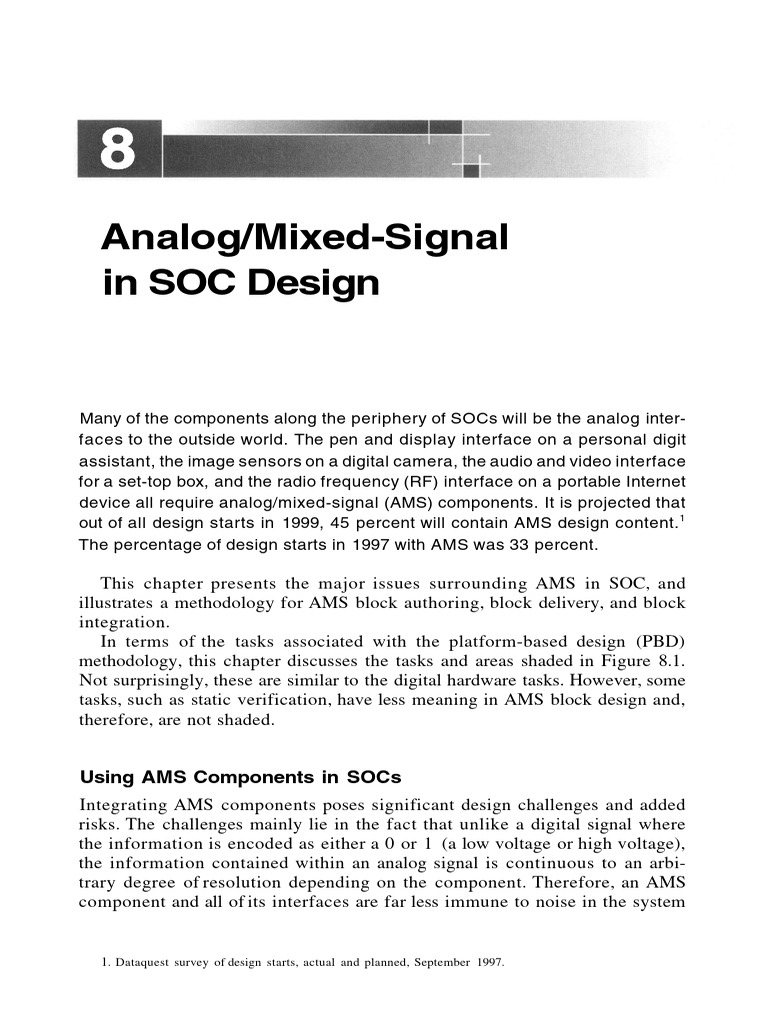 Analog/Mixed-Signal in Soc Design: Using Ams Components in Socs | PDF | System On A Chip ...