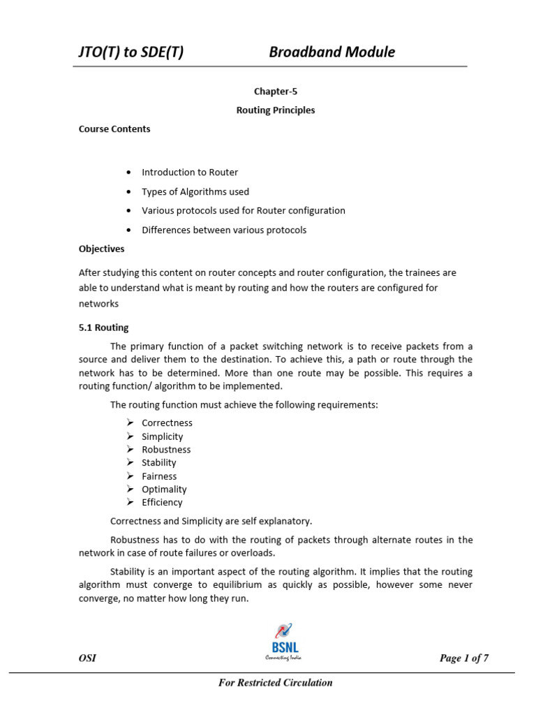 Ch5. Routing Principles | PDF | Routing | Computer Network