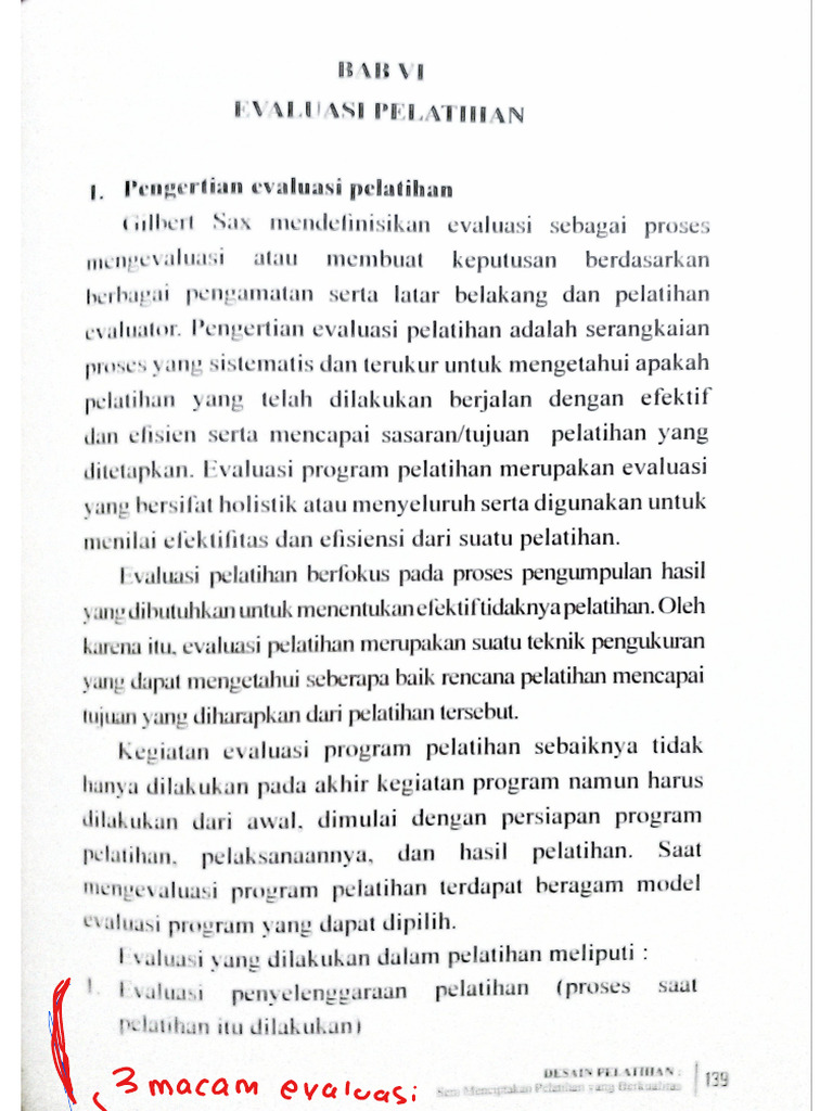 Evaluasi Pelatihan | PDF