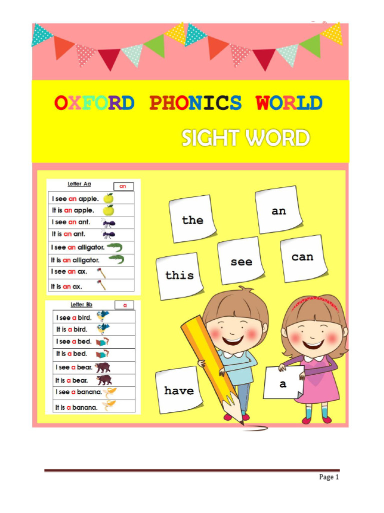 Oxford Phonics World 1 Sight Word | PDF | Language Arts & Discipline ...