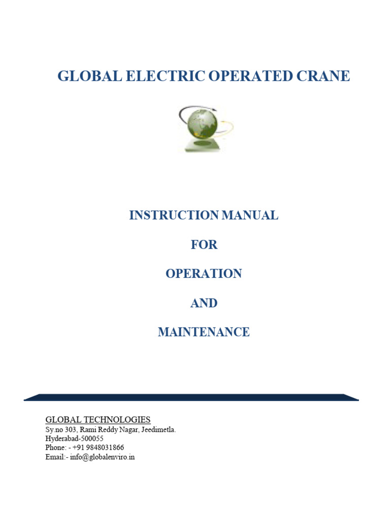 5ton Cap SG EOT Crane | PDF | Crane (Machine) | Switch