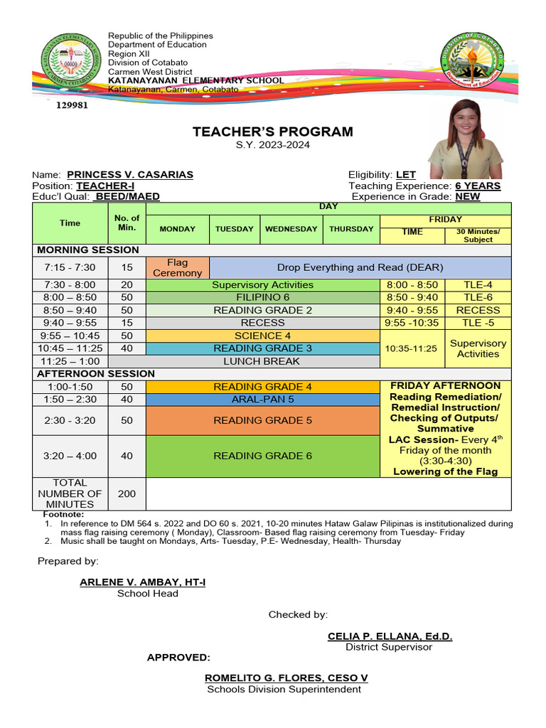 Teachers Program | PDF | Behavior Modification | Learning