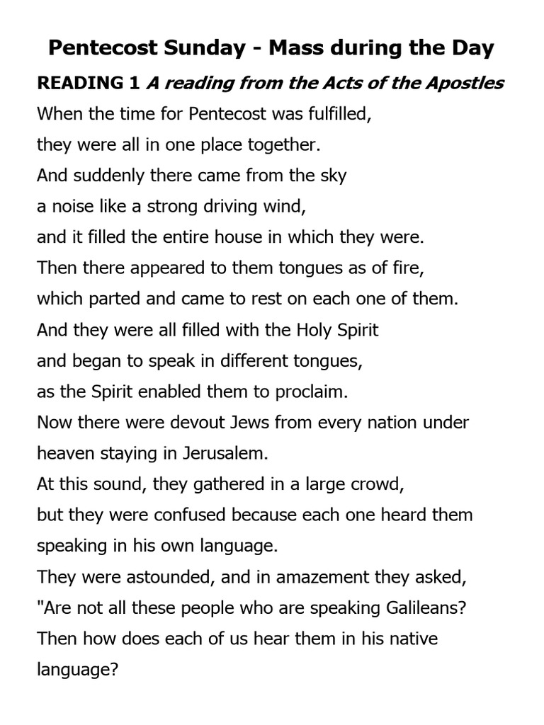 Pentecost Sunday 2024 | PDF | Jesus | Pentecost